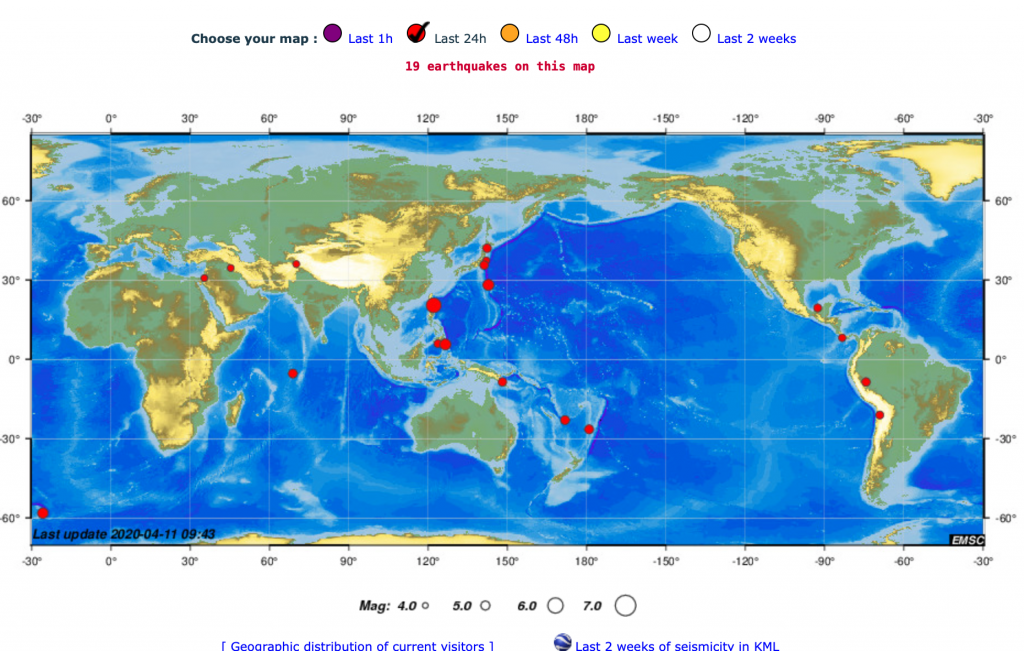Find out where the latest earthquakes have been – Discover2Learn
